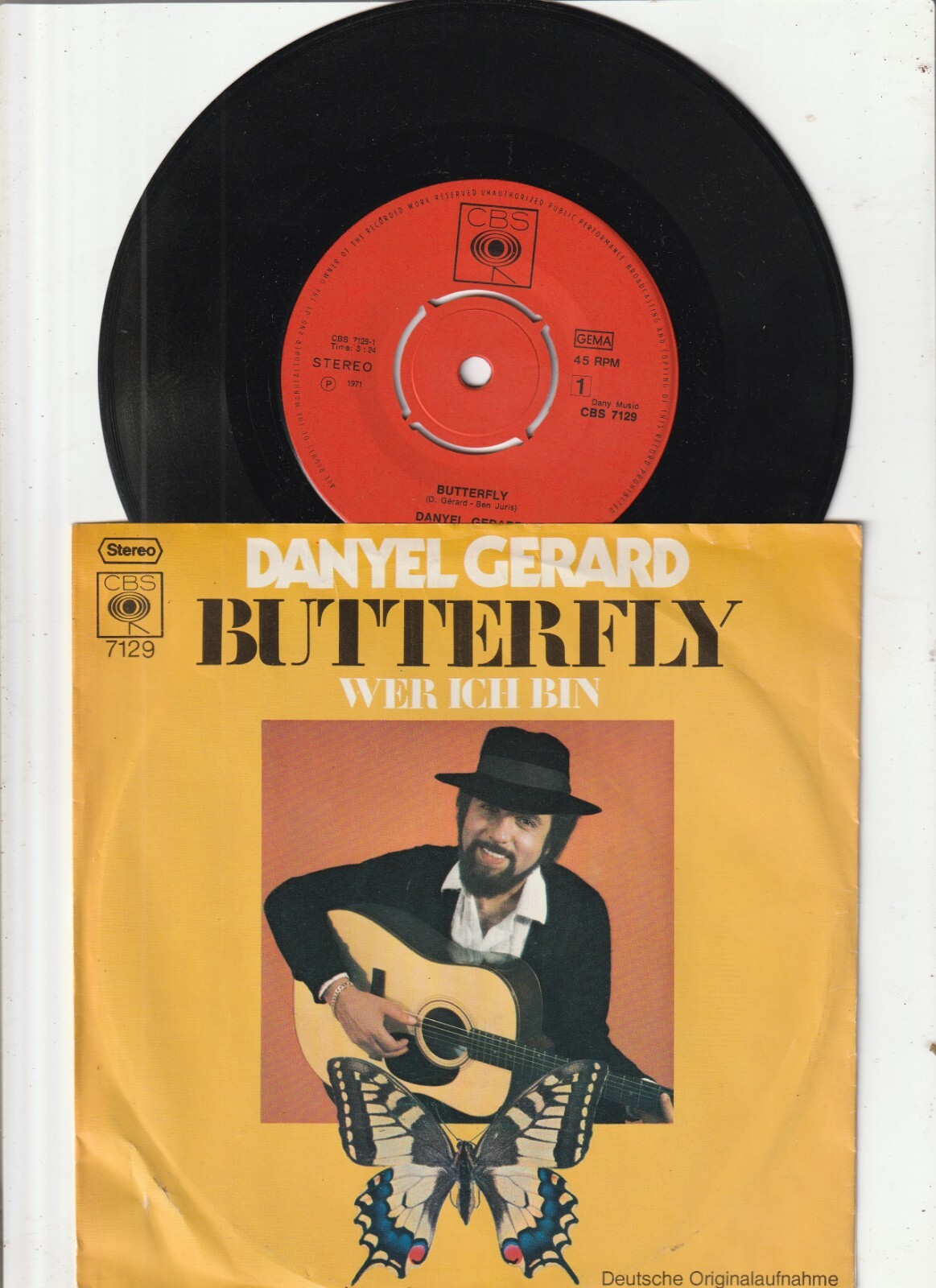 Danyel Gerard - Butterfly - Deutsche OriginalAufnahme 7" Single .Vinyl ...