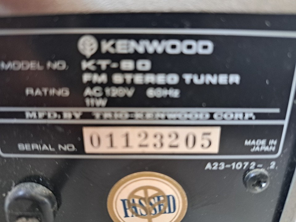 VINTAGE KENWOOD KT-80 FM STEREO TUNER | eBay