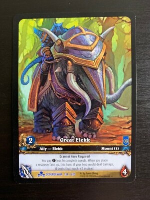World of Warcraft WoW TCG Promo - EA Extended Art Great Elekk | eBay