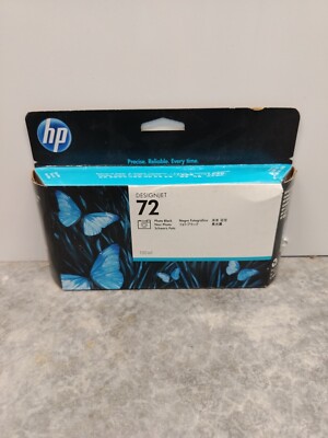 HP DesignJet 72 Photo Black Ink Cartridge C9370A 130ml New in Box EXP 2 ...