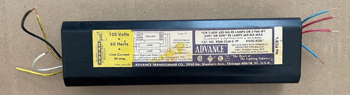ADVANCE Transformer Ballast RQM-2S40-3-TP 120 VOLT 60 HERTZ FOR PARTS ...