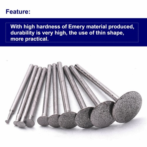 10pcs T style Diamond Coated Rotary Jewelry Burr Grit Grinding Head | eBay