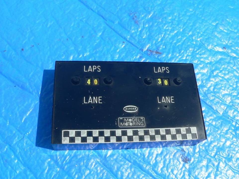 Aurora Model Motoring #1465 Two Lane Electric Lap Counter FOR TRACK HO ...