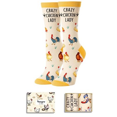 Crazy Chicken Lady Gifts - Funny Chicken Socks for Mom Animal Lovers ...