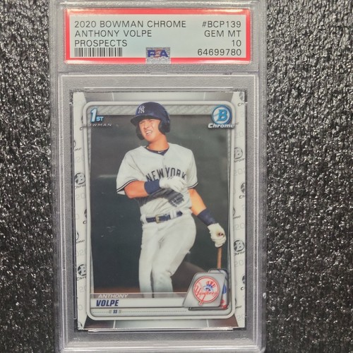 PSA 10 ANTHONY VOLPE 1st 2020 Bowman Chrome Yankees Rookie Card RC GEM ...