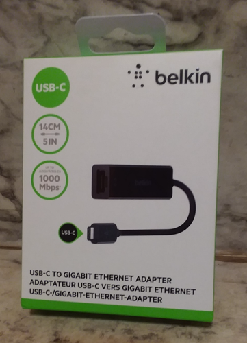 BELKIN USB Type-C to Gigabit Ethernet Adapter - NEW in BOX - Free ...