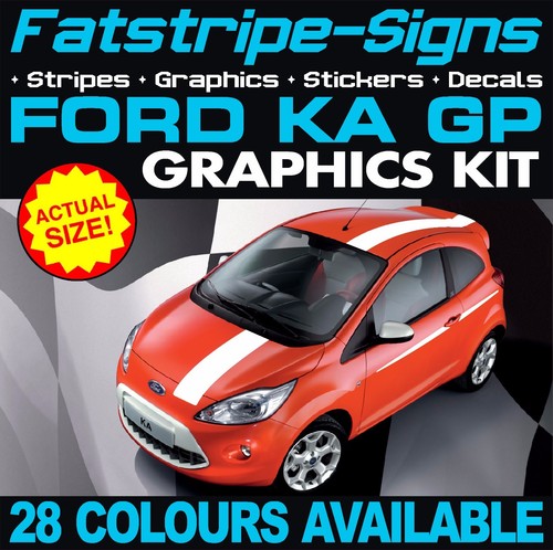 fits Ford KA Stripes ST Graphics Stickers Decals Car Vinyl GP Gand Prix ...