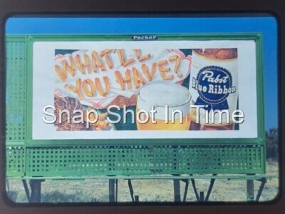 Pabst Blue Ribbon Beer 1952 Billboard Beer Sign Advertising Slide 35 mm ...