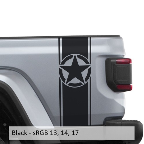 Alpha Romeo Military Star Bedside Vinyl Decal Set - Fits Jeep Gladiator ...