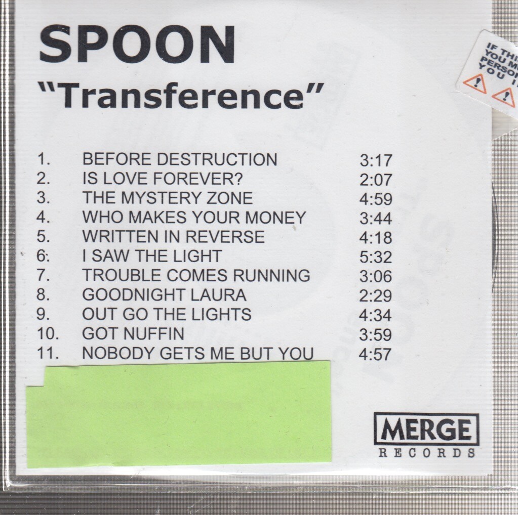 spoon transference cd promo | eBay