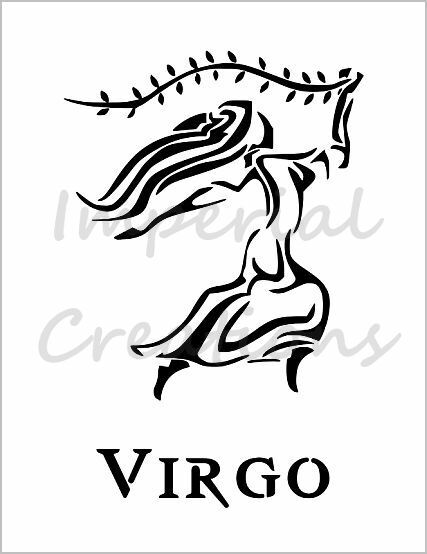 VIRGO Zodiac Sign Astrology Horoscope 8.5" x 11" Stencil 20 MIL Sheet ...