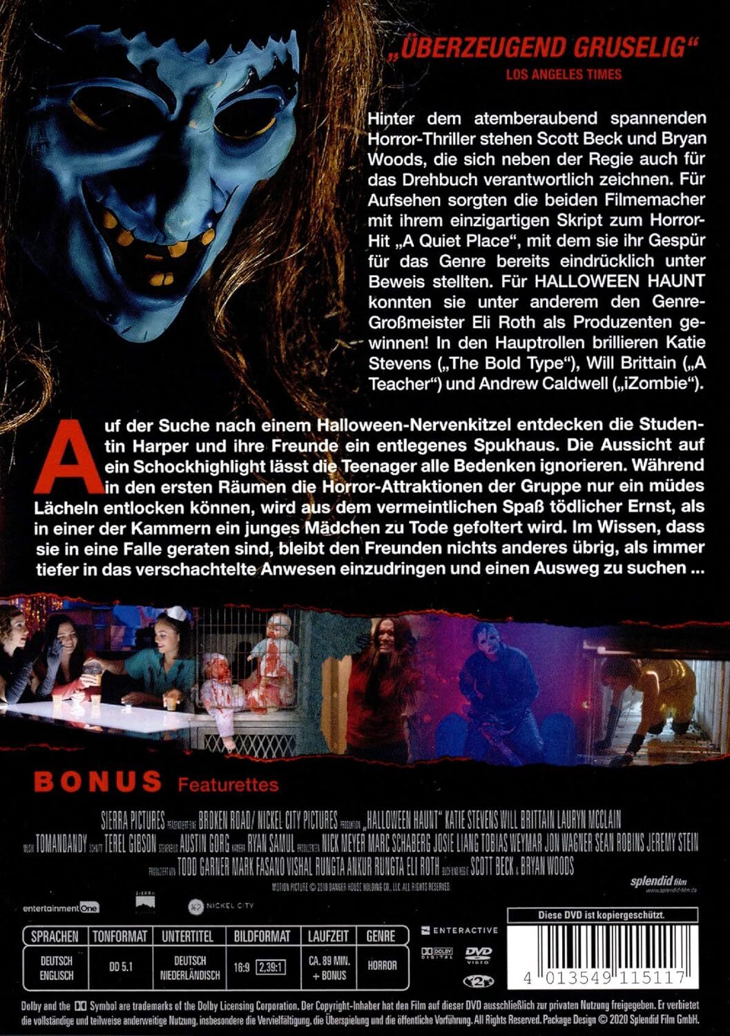 Halloween Haunt (DVD) Stevens Katie Brittain Will McClain Lauryn Alisa ...