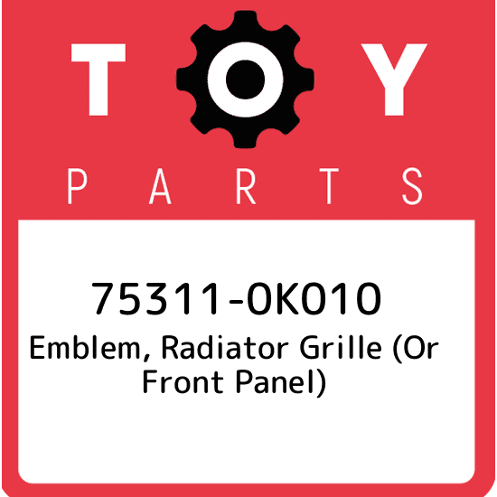 75311-0K010 Toyota Emblem, radiator grille (or front panel) 753110K010 ...