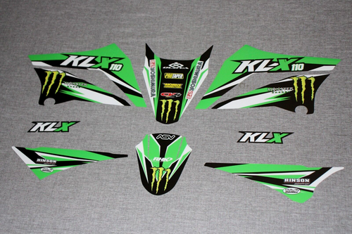KAWASAKI KLX 110 2010-25 MX GRAPHICS KIT DECALS STICKER KIT STICKERS ...