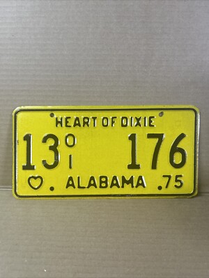 Vintage 1975 Alabama License Plate | eBay