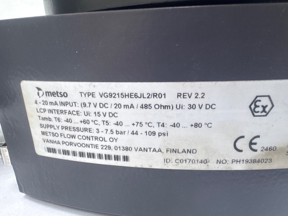 Metso Neles ValvGuard VG9215HE6JL2/R01 VG9000 Valve Safety Solenoid | eBay