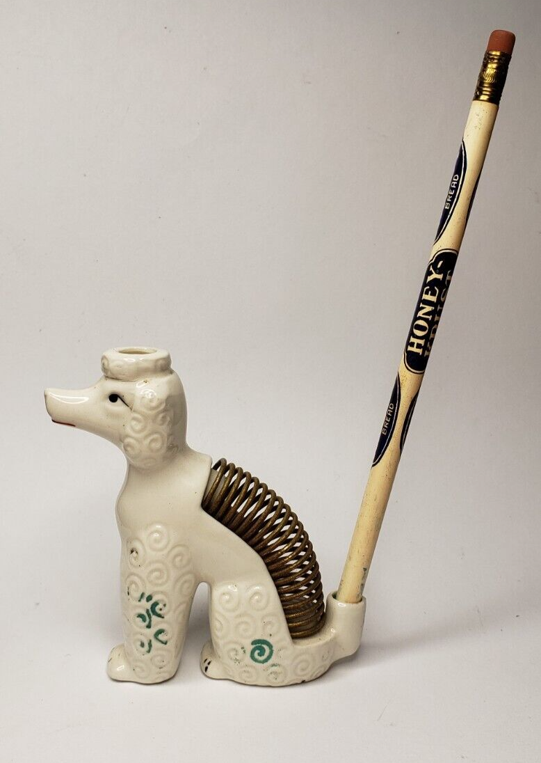 Vintage Ceramic Relco POODLE Pencil & Letter/Note Holder Hand Painted Japan | eBay