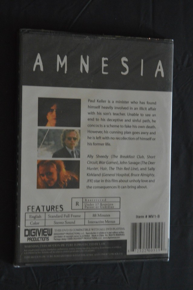 Amnesia (DVD, 2005 DigiView Slim Case) NEW | eBay