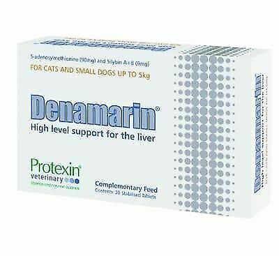 Protexin Denamarin Liver Supplement Tablets 90mg for Cats and Small ...