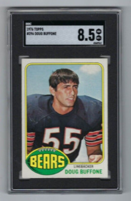 1976 Topps football card #396 Doug Buffone Chicago Bears graded SGC 8.5 ...
