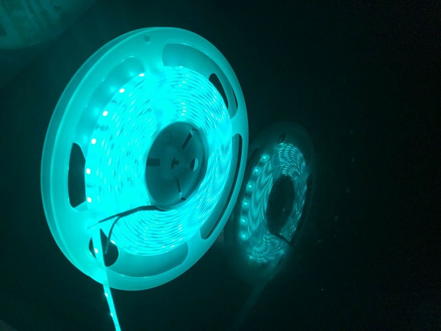 5M Cyan Led Strip Lights Cyan (490nm) 485nm-495nm Lighting Waterproof ...