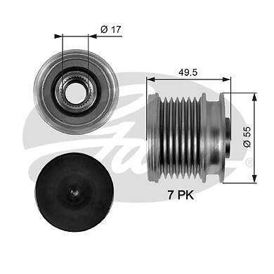 Alternator Freewheel Clutch for MERCEDES-BENZ JEEP CHRYSLER:W204,W205 ...