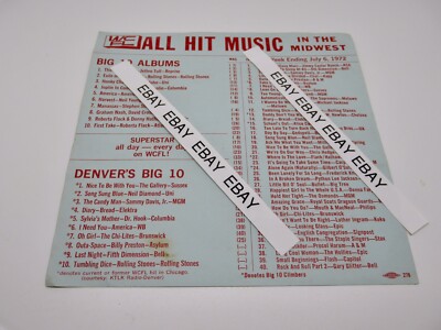 WCFL Chicago July 6,1972 Radio Top 40 Radio ALL HIT MUSIC #1 Troglodyte ...
