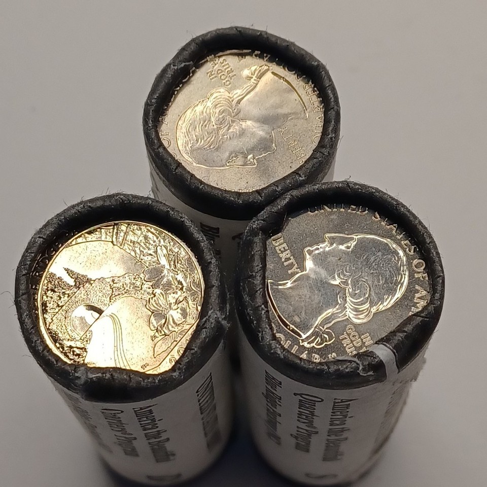 2015 P-D-S Blue Ridge Parkway BU Quarter Rolls Original US Mint Wrapper ...
