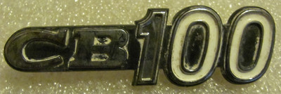 1970s HONDA CB 100 MOTORCYCLE SIDE COVER EMBLEM BADGE GENUINE ORIGINAL ...