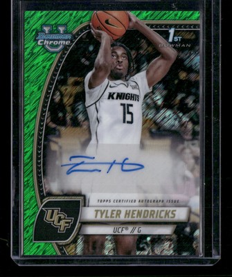 2024-25 Bowman U Chrome #68 Tyler Hendricks Auto Green Shimmer - 1st ...