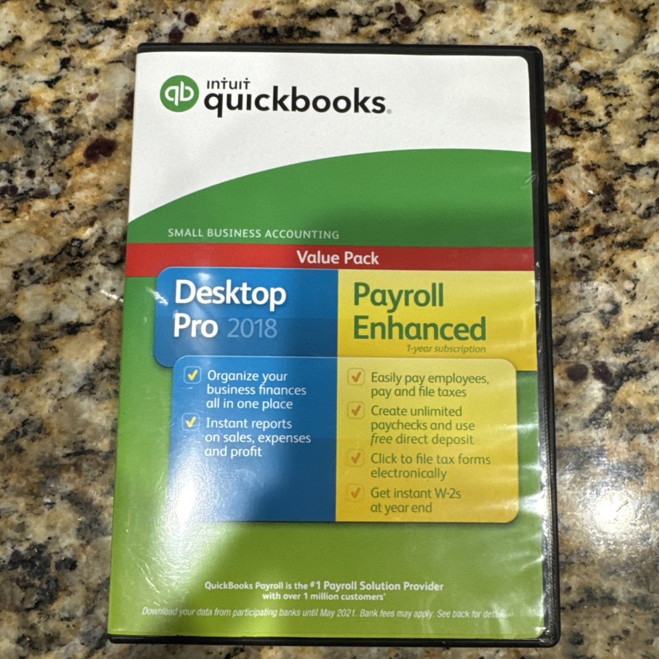 Intuit QuickBooks Desktop Pro 2018 Set Full Version DVD. 28287064164| eBay