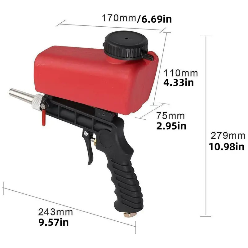 Portable Handheld Air Compressor Speed Sand Gun Blaster Sand Blasting 1 ...