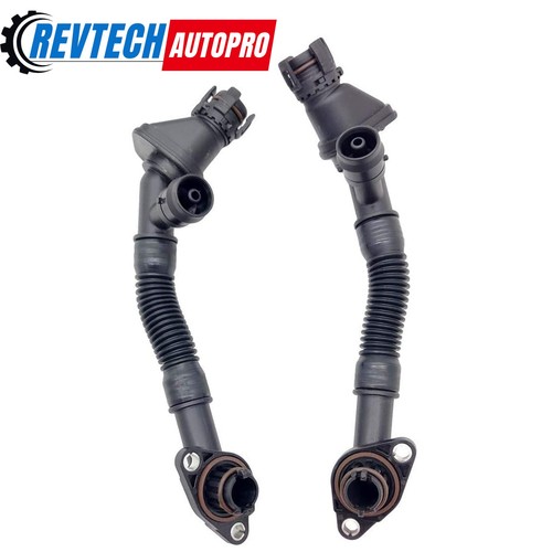 Left+Right Crankcase Breather Vent Hose kit for BMW X5 X6 550i 650i ...