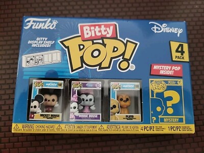 Funko: Bitty Pop Disney 4 Pack (Mickey Mouse, Minnie Mouse, Pluto ...