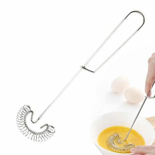 Manual Egg Beater Stainless Steel Spring Coil Mixer Egg Stirring ...