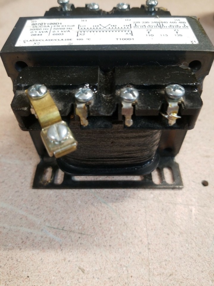 1pc. Square D 9070T100D1 Industrial Control Transformer, 0.1KVA, 50 ...