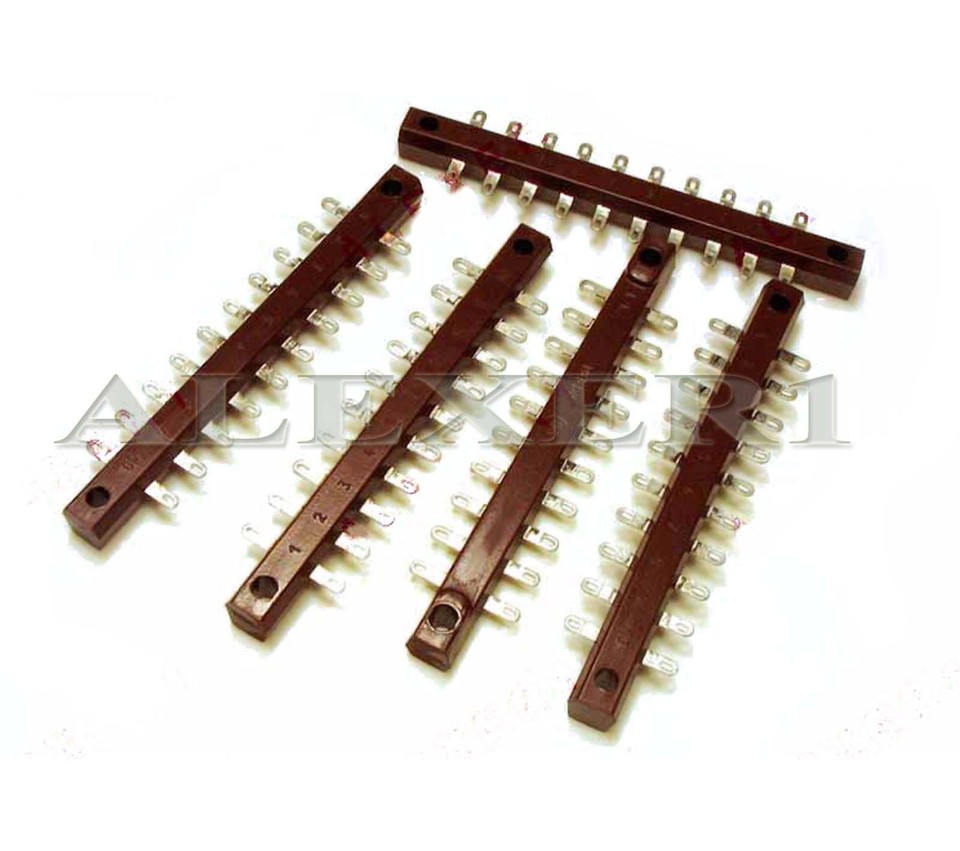 10 pcs 10-pin Bakelite Terminal Tag Turret Board Strip T1 Guitar Amp ...