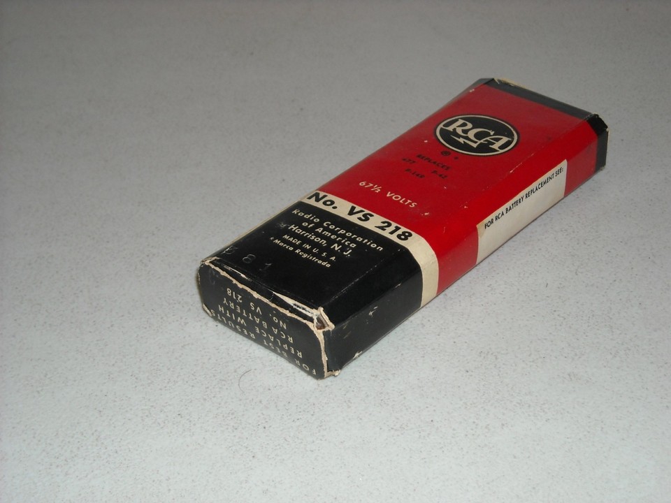 Vintage RCA Radio B Battery No. VS 218 67 1/2 Volts FOR DISPLAY ONLY | eBay
