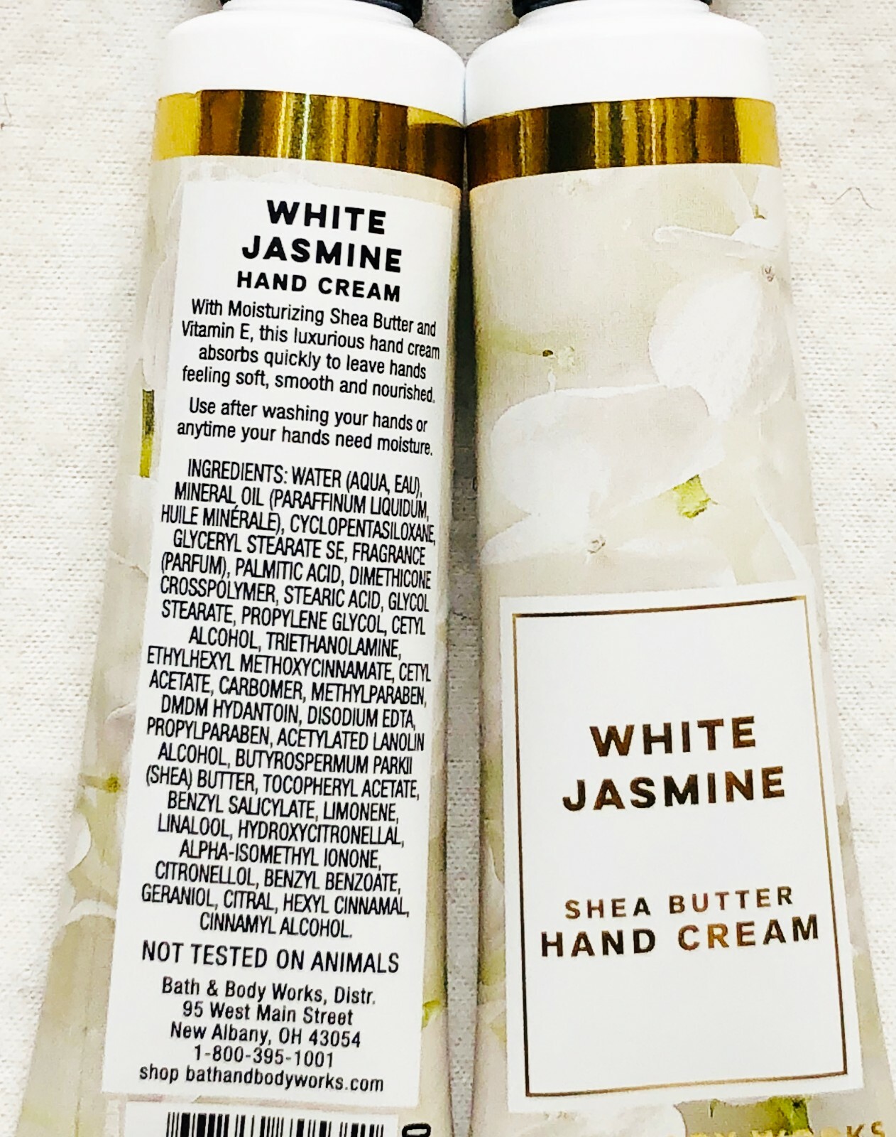 2 Bath & Body Works WHITE JASMINE Hand Cream Mini Travel Size Lotion 1 ...