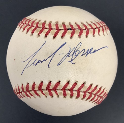 Frank Messer Signed Baseball Bobby Brown Yankee Broadcaster RARE ...