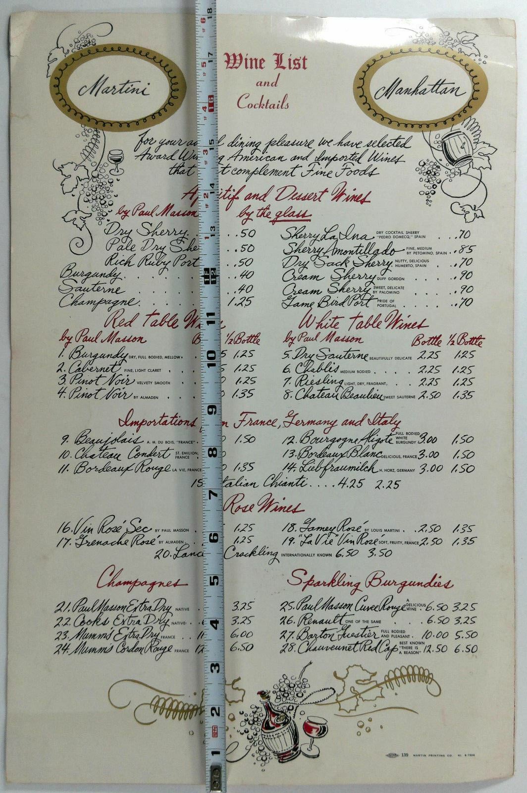 1960's Original GIANT Vintage Menu MICHAEL'S Restaurant Los Angeles ...