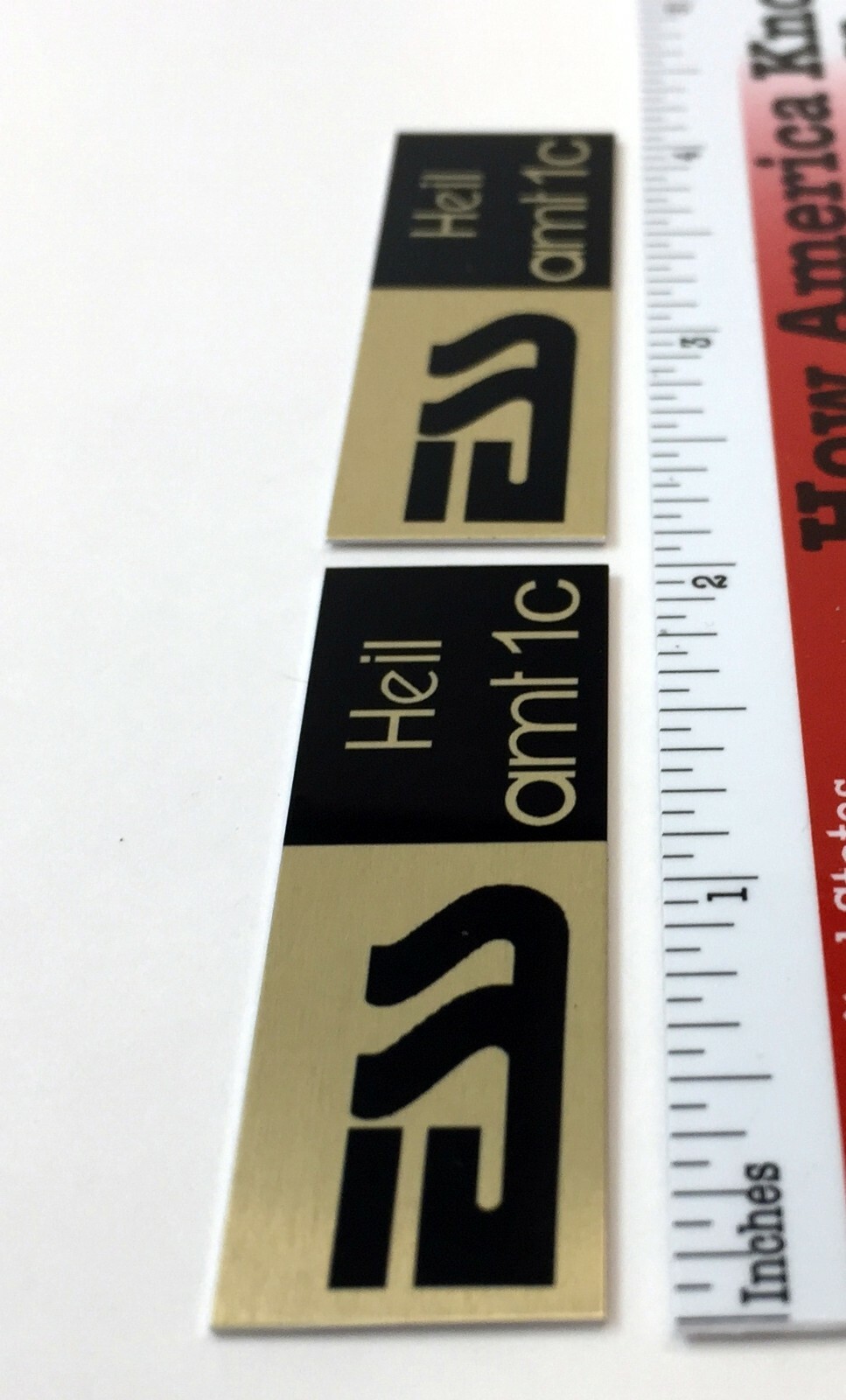 ESS Heil AMT-1c Speaker Badge Pair Logo Emblem Custom Made Aluminum | eBay