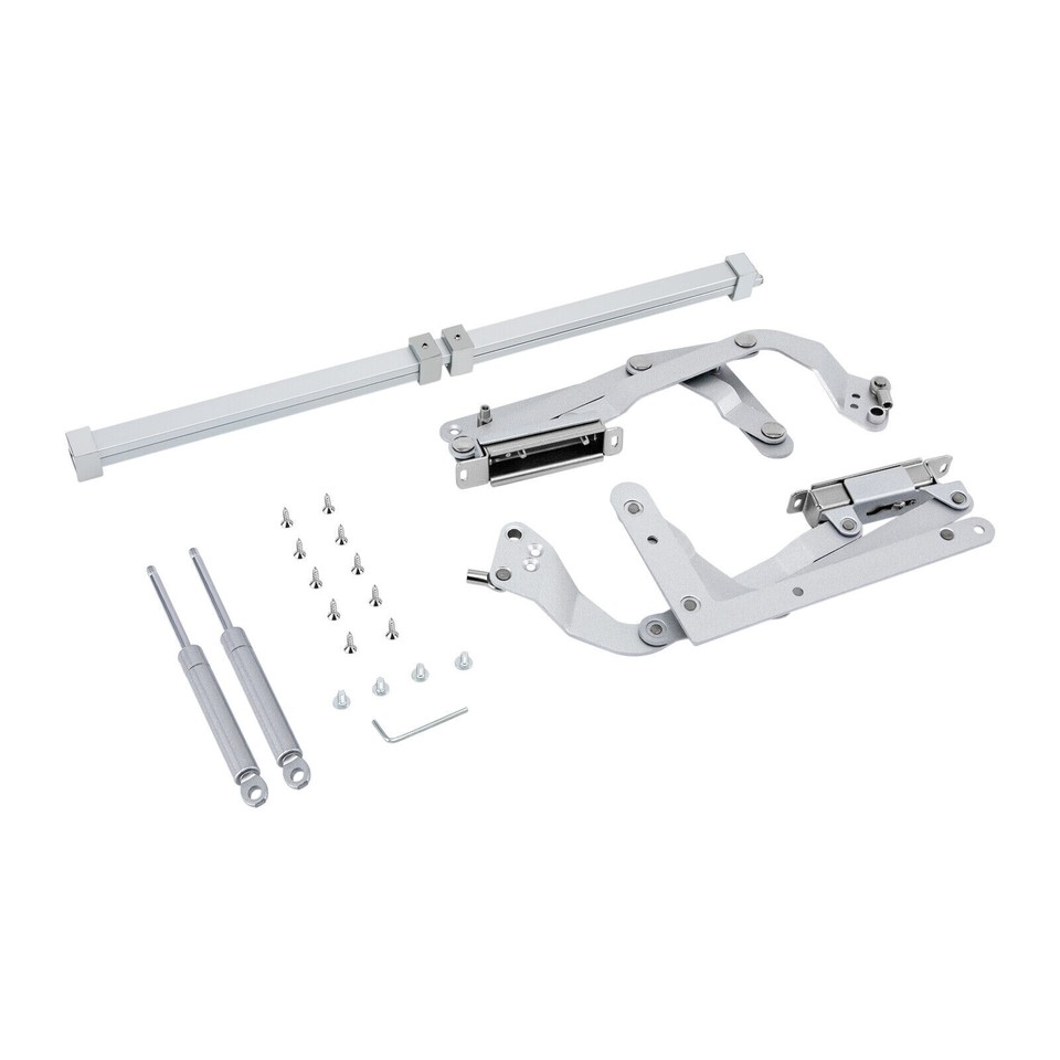 2pcs Cabinet Door Hinges Folding Lift Up Top Vertical Swing Furniture ...