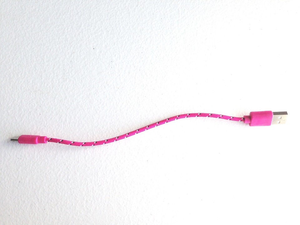 8" SHORT MINI MICRO USB Braided charger Data Cable FOR Samsung Galaxy ...