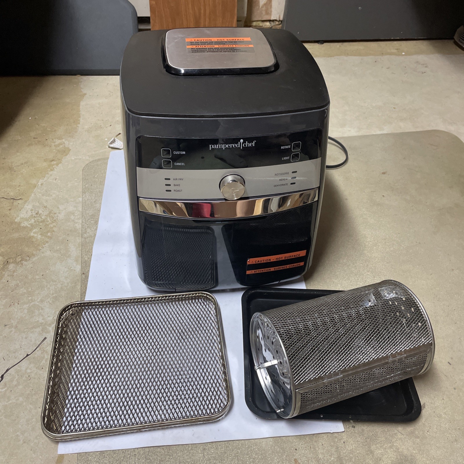 Pampered Chef Deluxe Air Fryer Rotisserie Dehydrator RETIRED 100194 | eBay