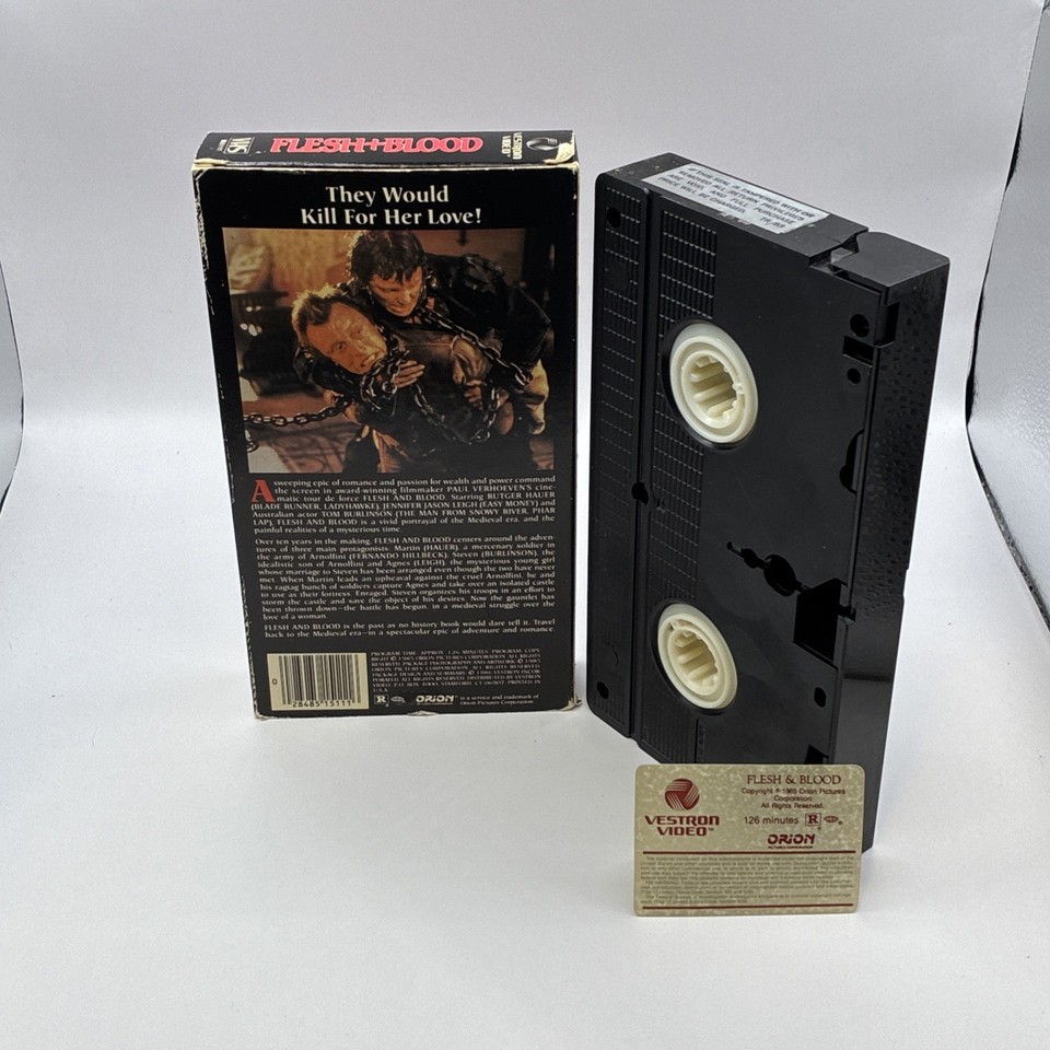 Flesh and Blood (VHS) Rutger Hauer Jennifer Jason Leigh Pre-owned C4 ...