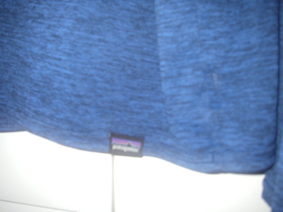 PATAGONIA LOGO MEN'S BLUE LS PULLOVER TOP SZ XL 100% POLYESTER EUC | eBay