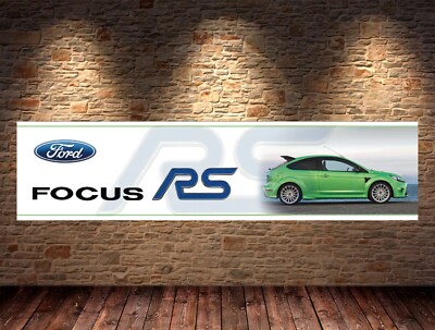 ford focus rs green Banner Garage Workshop mancave PVC sign workshop ...