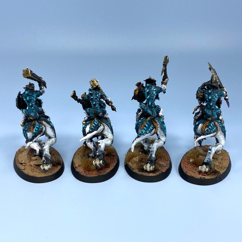 SAURUS KNIGHTS SKINKS ON COLD ONES LIZARDMEN SERAPHON WARHAMMER PAINTED ...