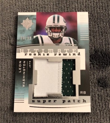 2007 Ultimate Rookie Rewind LEON WASHINGTON Super Patch #d 20/99 | eBay